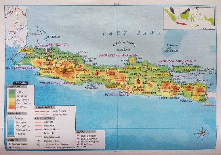 Peta Pulau Jawa Ukuran Besar Dan Jelas | Uspace.id