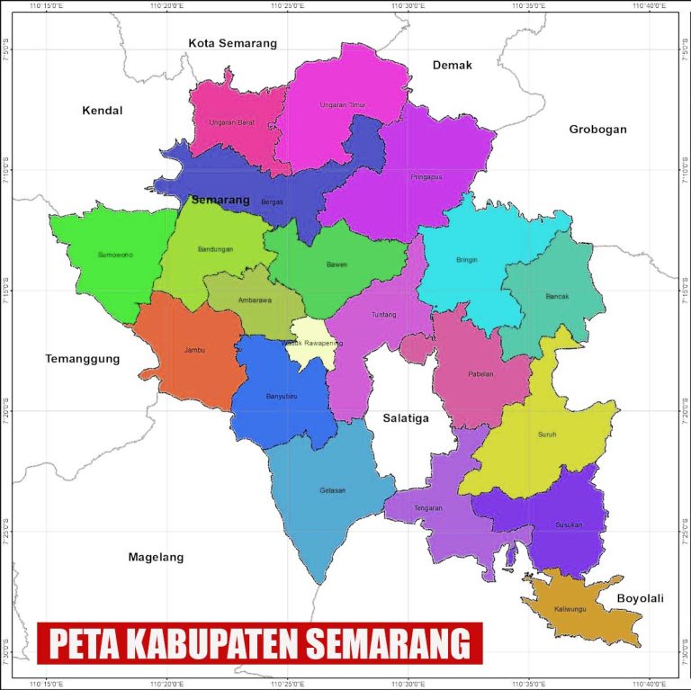 Peta Kabupaten Semarang Lengkap 19 Kecamatan | Uspace.id
