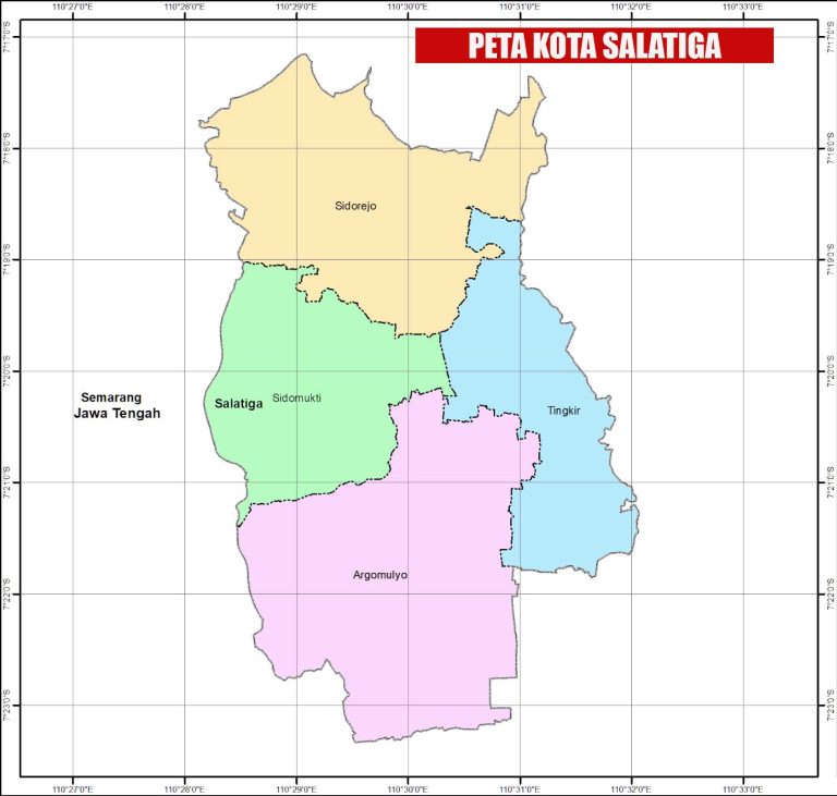 Peta Kota Salatiga Lengkap 4 Kecamatan | Uspace.id